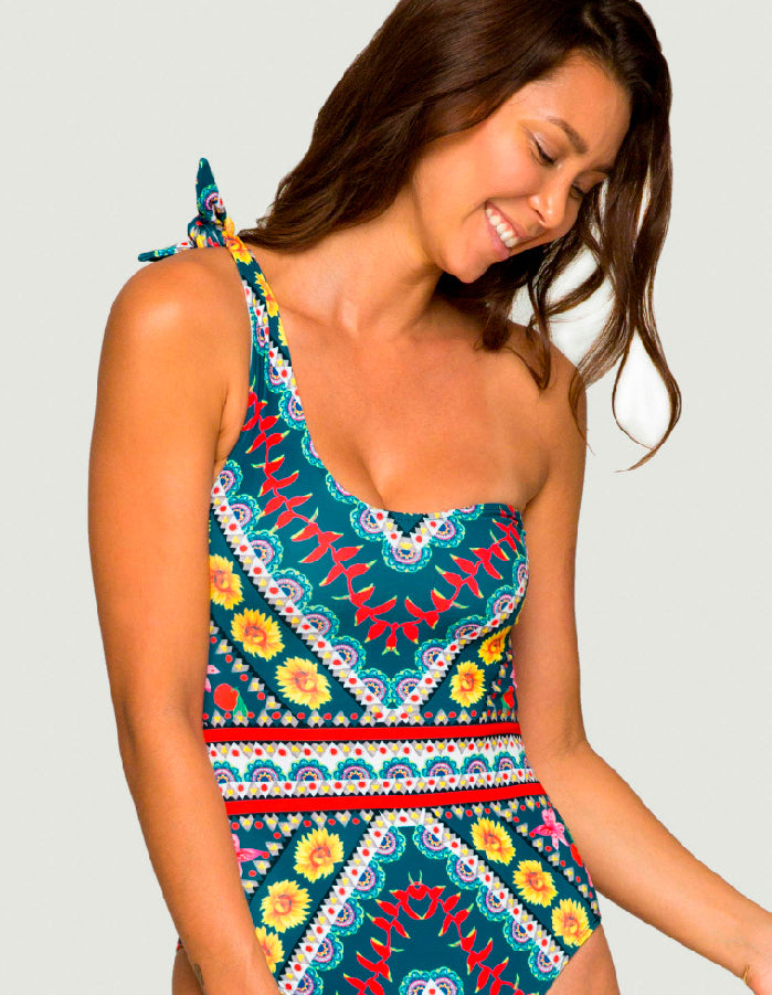 BUNGA ASYMMETRIC ONE PIECE PERSIAN BLUE – Brescia Bercane